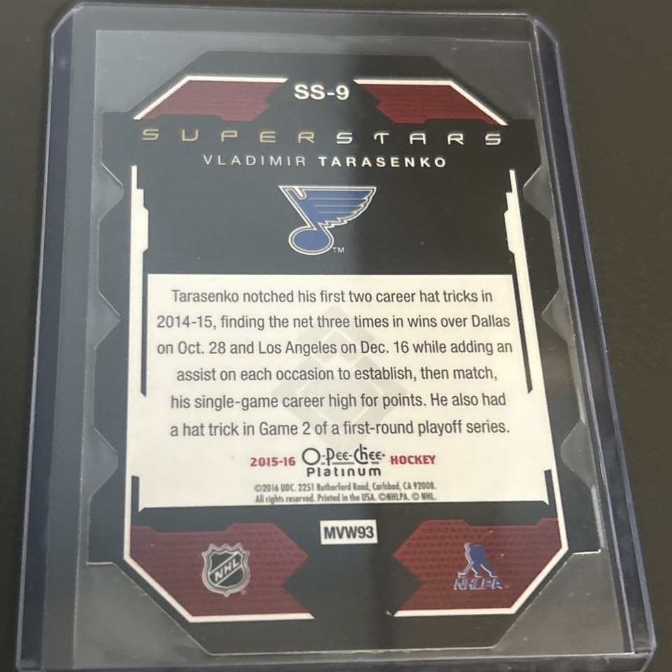 2015-16 OPC Platinum Superstars Die Cut Insert Vladimir Tarasenko SS-90 ...