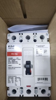 New FD3200 Molded Case Circuit Breaker - 200A, 3-Phases, 600V DHL/FedEx ...