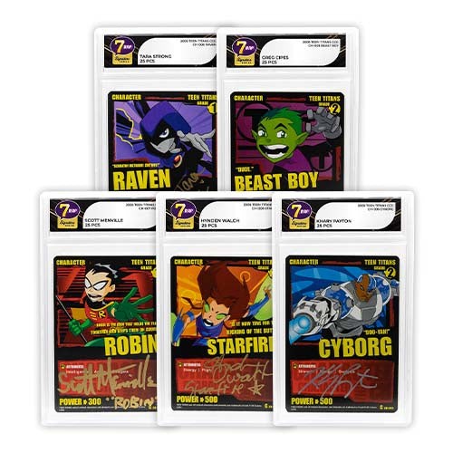 Teen Titans Go Cast Signed Card Set Strong/Payton/Cipes/Walch/Menville ...