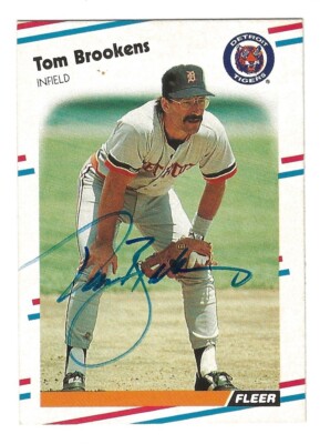Tom Brookens signed 1988 Fleer baseball Detroit Tigers autograph #53 | eBay