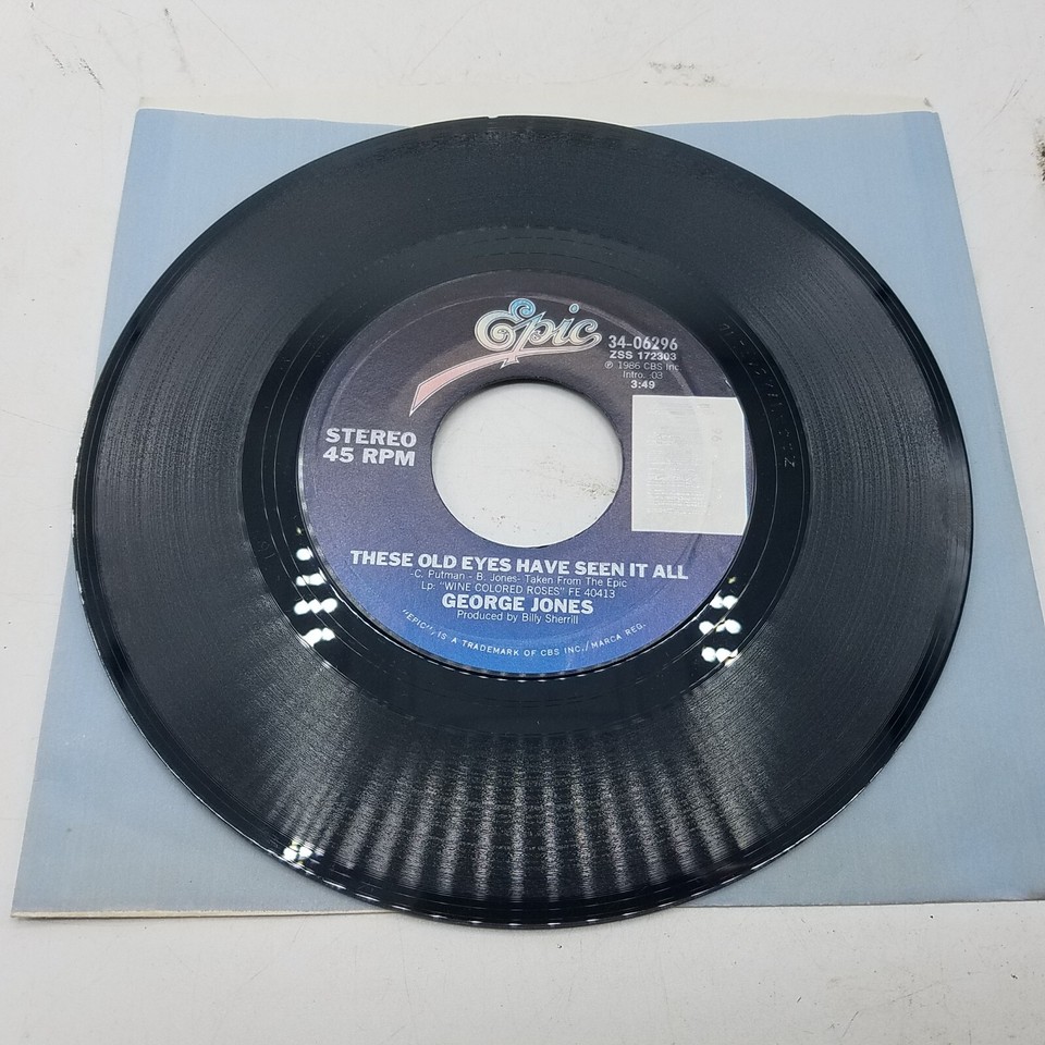 GEORGE JONES: WINE COLORED ROSES / THESE OLD EYES HAVE SEEN ALL, EPIC ...