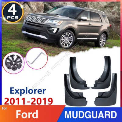 For Ford Explorer 2011-2019 Black plastic Mud Flap Flaps Splash Guards ...