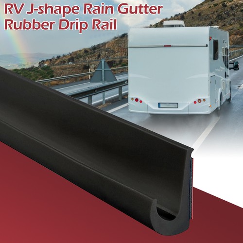 5/10M Self Adhesive J Shape Rain Gutter Drip Rail Molding RV Water ...