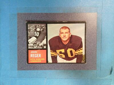 JY26) 1962 Topps #135 JOHN REGER Pittsburgh Steelers VG/EX | eBay