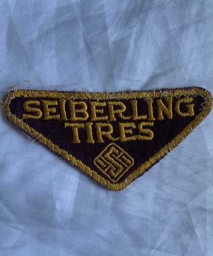 Vintage Seiberling Tires Logo Advertising Patch Brown Yellow Triangle | eBay