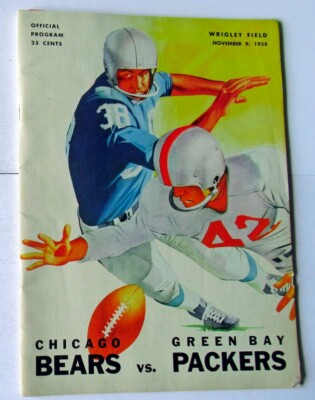 1958 Bears v Packers Program 11/9 Wrigley Field Ex/MT 50926b51 | eBay
