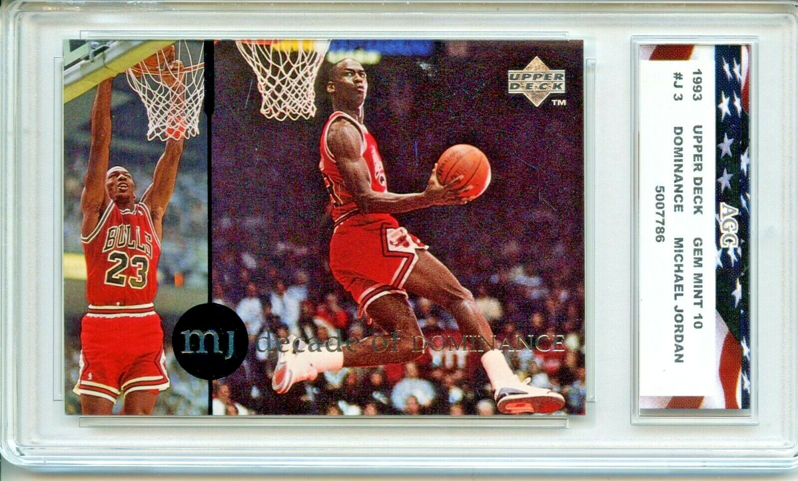 1993 Upper Deck MJ Decade of Dominance #J3 Michael Jordan AGC 10 Gem ...