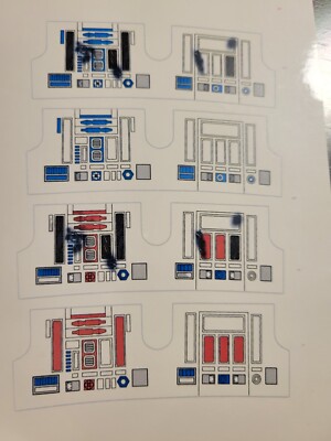 R2D2 R5D4 New Sticker Replacement Decal Star Wars vintage toy vtg 4 rd ...