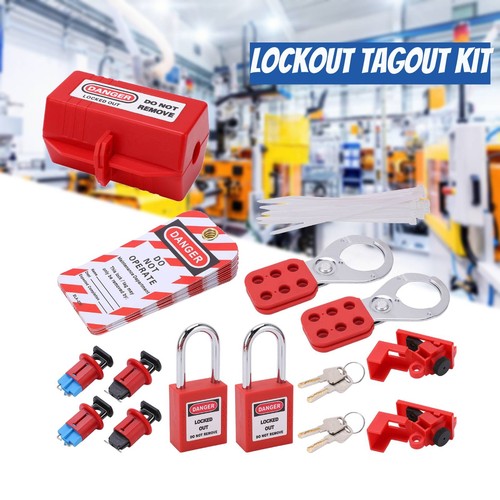 Electrical Circuit Breaker Lockout Tagout Kit Safty Padlock Loto Tags ...