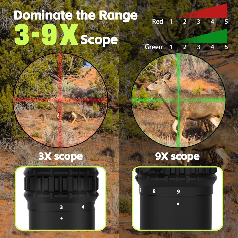 3-9x40 Rifle Scope with Mil-Dot Reticle, Zero Reset and Pull-Lock ...