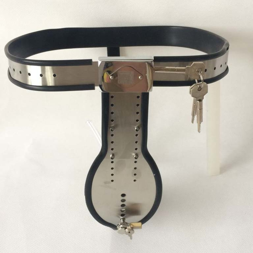 Male Chastity Belt Device with PLUG Tube Lockable Cage Beads Plug ...