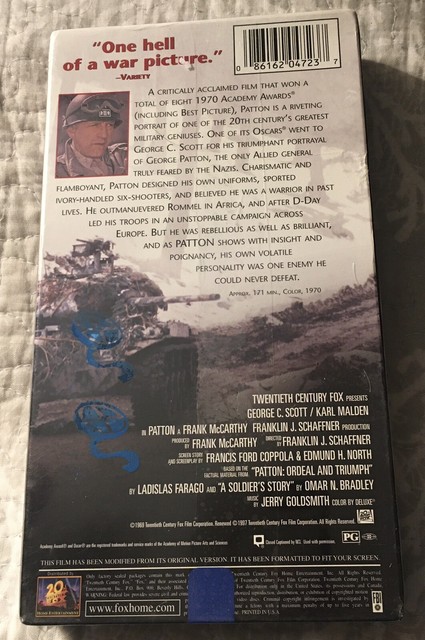 Patton (VHS, 1998) for sale online | eBay