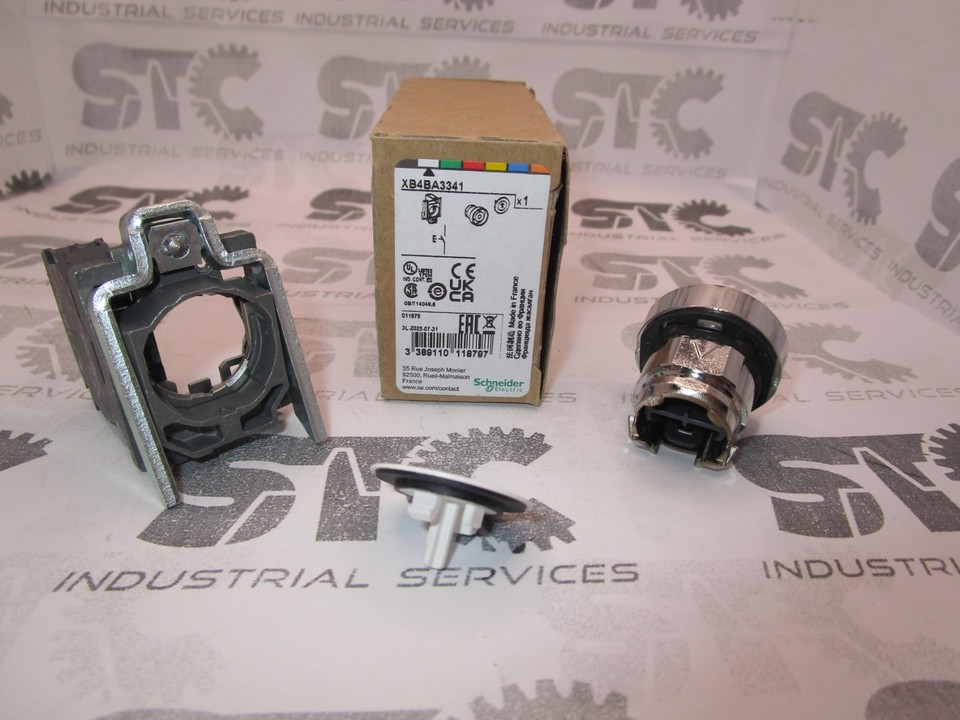 XB4BA3341 SCHNEIDER 22mm, Harmony, Push Button spring return, marked UP ...