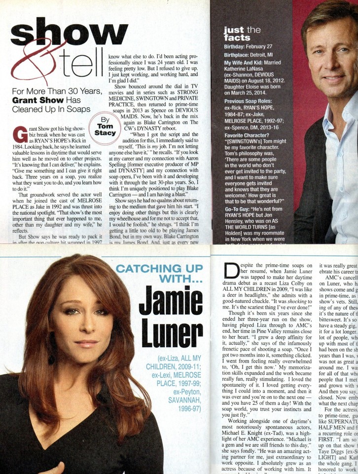 Soap Opera Digest Magazine October 16 2017 Alison Sweeney Grant Show ...