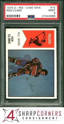 1974 O-PEE-CHEE WHA #15 RON CLIMIE OILERS PSA 9 SET BREAK | eBay