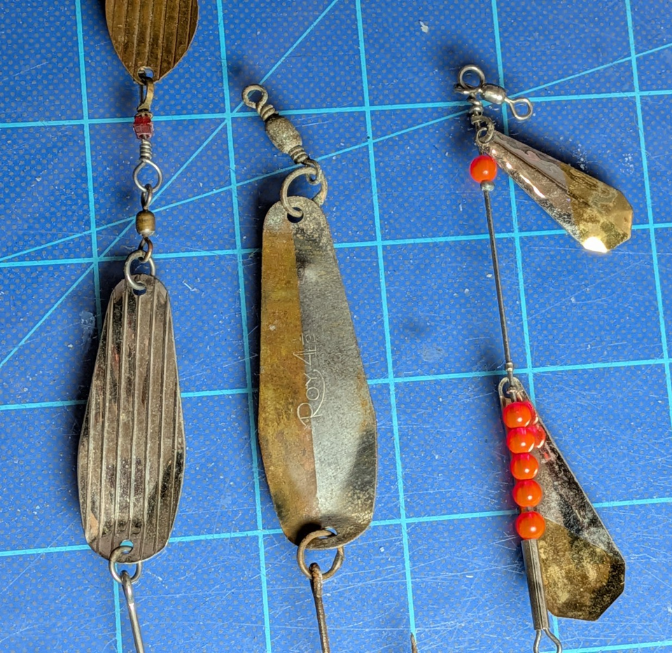 Vintage Salmon Steelhead Spoon Lure Lot Roy 4 Jensen Miller Diamond 616 ...