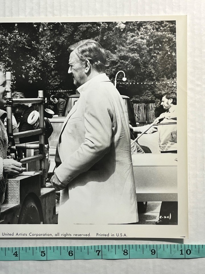 1974 Brannigan Behind-the-Scenes Photo John Wayne & Director Douglas ...