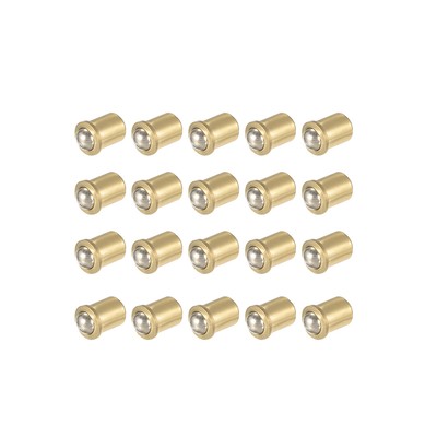 20X 5mm Dia Door Cabinet Closet Drawer Brass Ball Catch Latch Catcher ...
