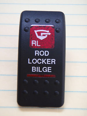 ROD LOCKER BILGE PUMP ACTUATOR ONLY CONTURA III BLACK 2 RED LENS ...