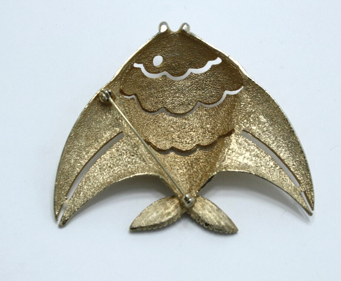 Vintage 3" Tropical Angel Fish / Angelfish Brooch Gol… - Gem