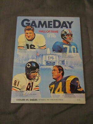 1982 Pittsburgh Steelers vs. Philadelphia Eagles program Merlin Olson ...