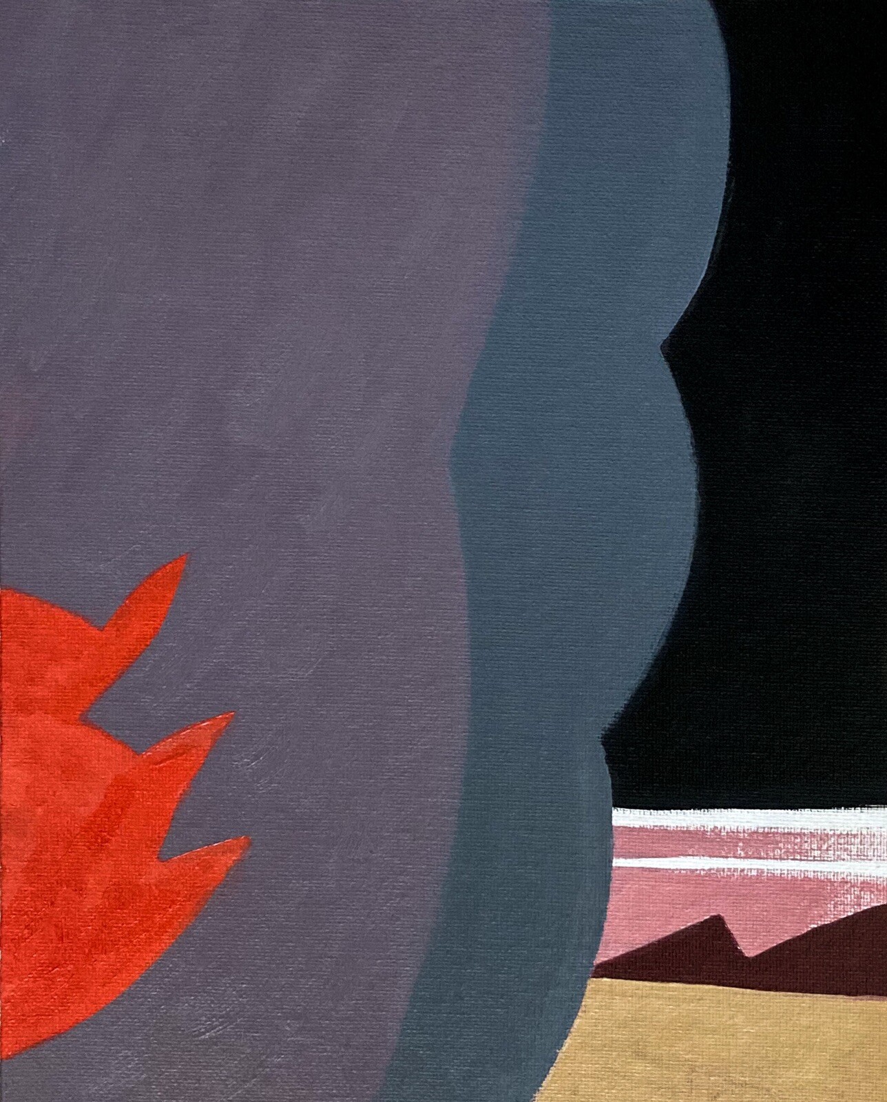 Modern Contemporary Fire Wildfire oil painting landscape Cubist ...