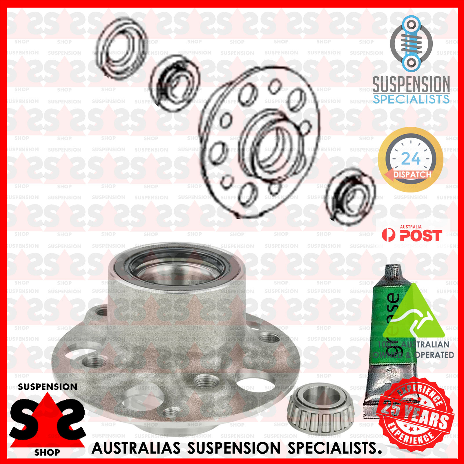 Front Axle Wheel Hub Suit MERCEDES-BENZ E-Class (W212) E 200 CDI ...