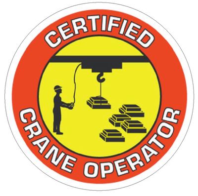Certified Crane Operator Hard Hat Decal Hard Hat Sticker Helmet Safety ...