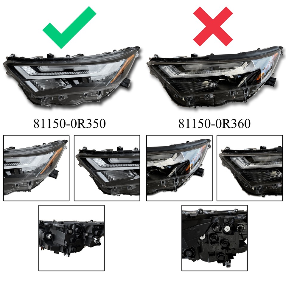 For 2022 2024 Toyota RAV4 LED Headlight Assembly Pair 2pc 811500R350 ...