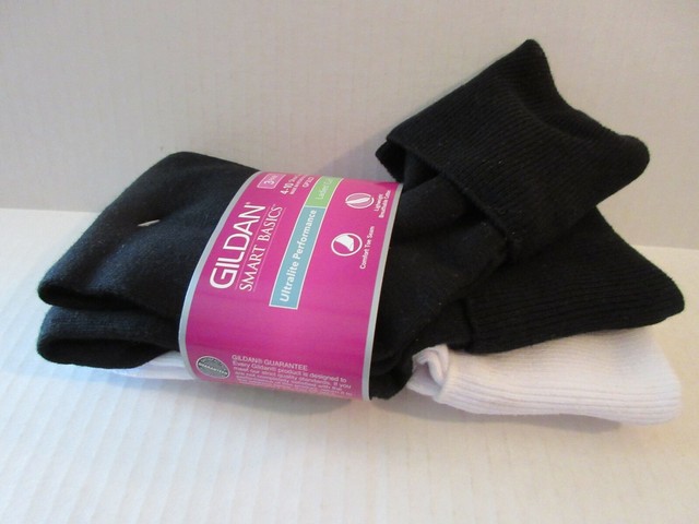 3 Pair Gildan Smart Basics Ladies Cuff Socks Sz 4-10 Comfort - Ship for ...