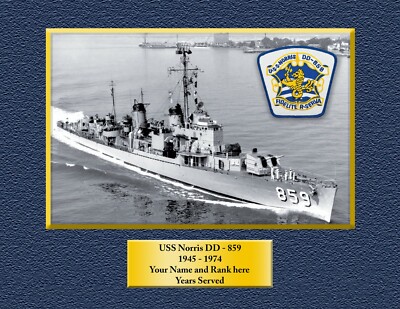 USS NORRIS DD-DDE 859 Custom Personalized Print of US Navy Gift Idea | eBay