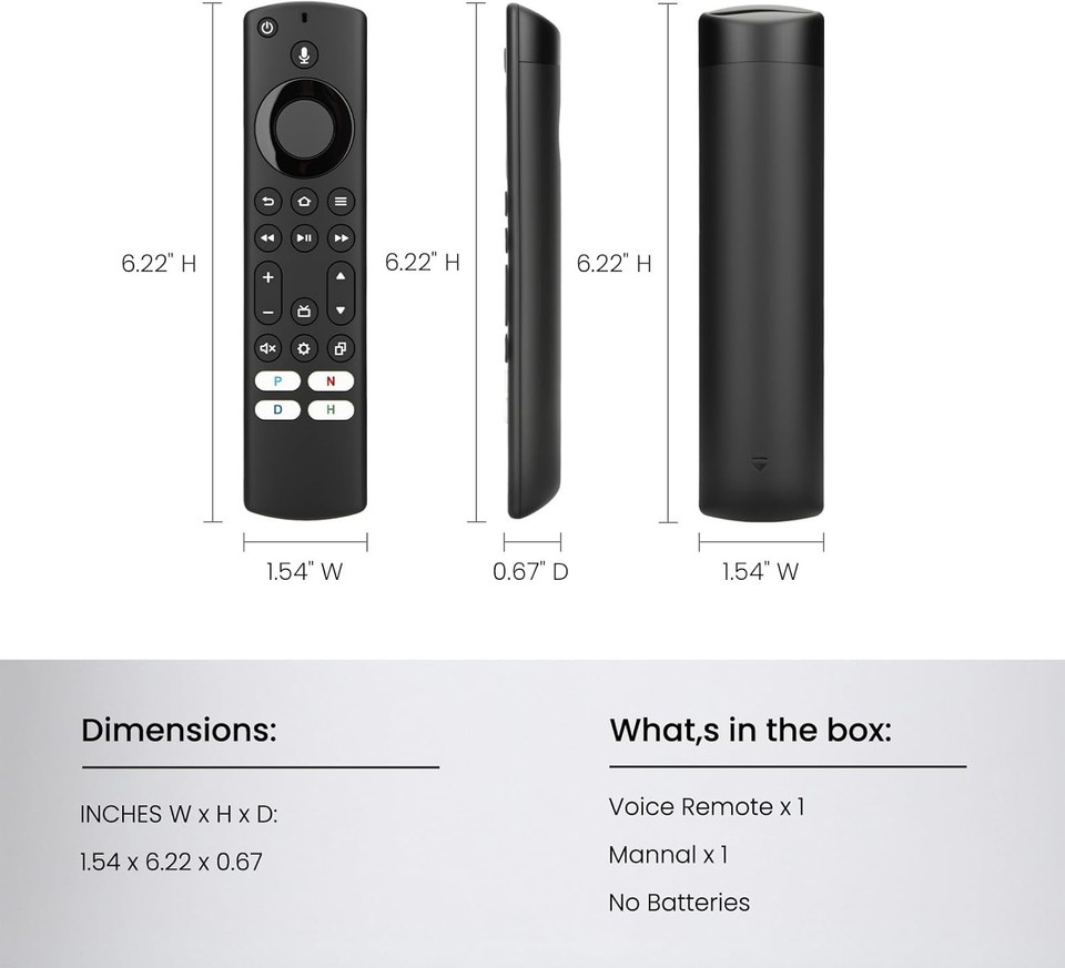 Versatile Remote Control for Insignia, Toshiba & Amazon Fire TV – Voice ...