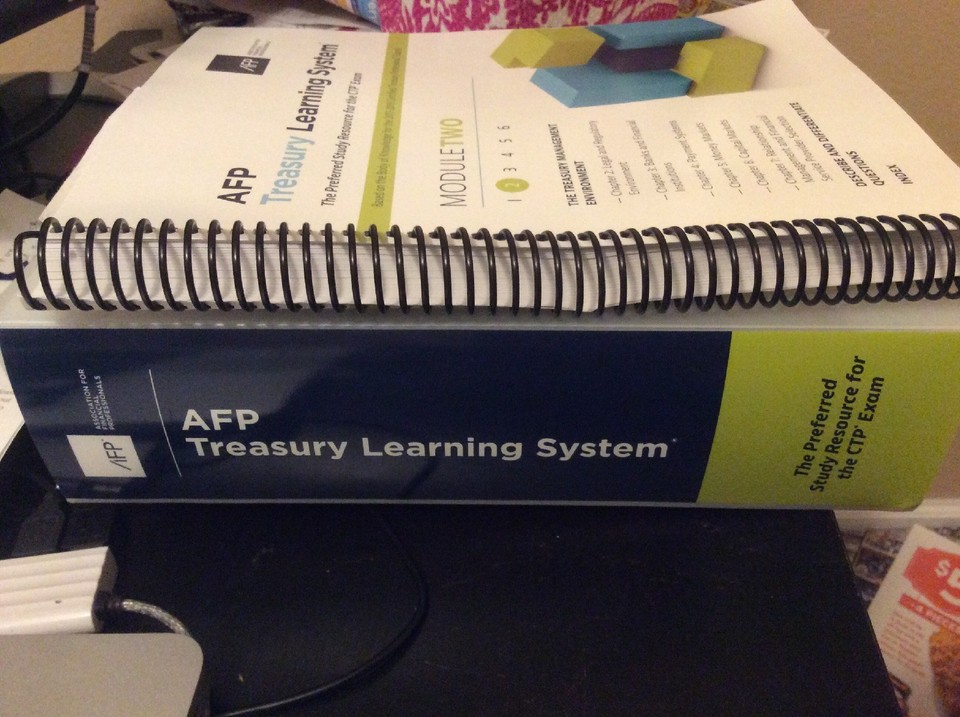 AFP Treasury Learning System 5th Ed. CTP Study Material | eBay