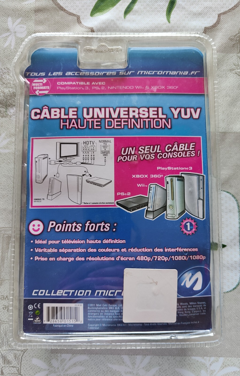 Câble Universel Yuv Compatible PS2 PS3 Wii Xbox 360 Haute Définition | eBay