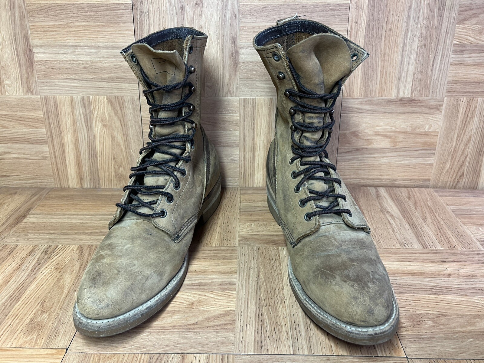 VTG🔥 Red Wing Tall Combat Military Men's Brown Leath… - Gem