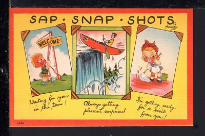 Postcard - Comic - Sap . Snap . Shots - Waiting For You In This Town ...