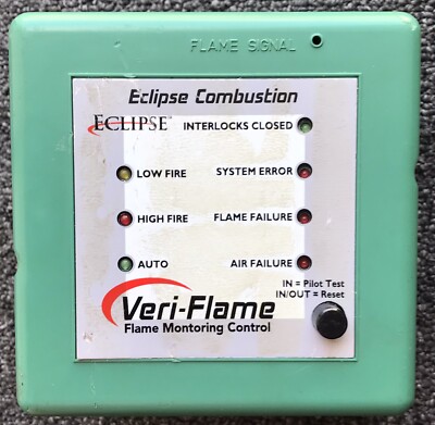 ECLIPSE VERI-FLAME 5602 VF560243AA FLAME MONITORING CONTROL AS IS PARTS ...