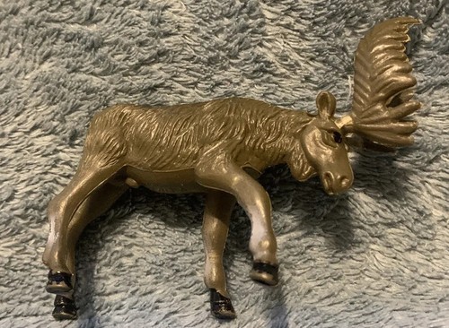 Mini Moose Action figure Animal Figurine Wildlife kids toy Miniature ...