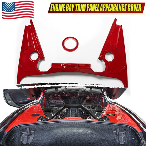 Red Engine Bay Panel Cover Frame Trim For Chevrolet Corvette C8 2020 ...