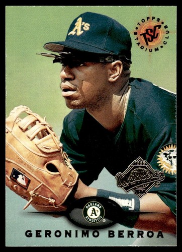1995 Topps Stadium Club World Series Geronimo Berroa Oakland Athletics ...