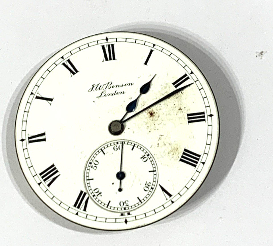 1900s Good J W Benson London Pocket Watch Movement. WORKING. Repair ...