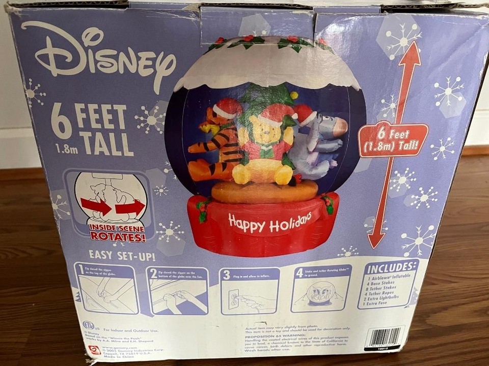 Disney Winnie Pooh Airblown Christmas Inflatable 6ft Tigger ROTATES ...