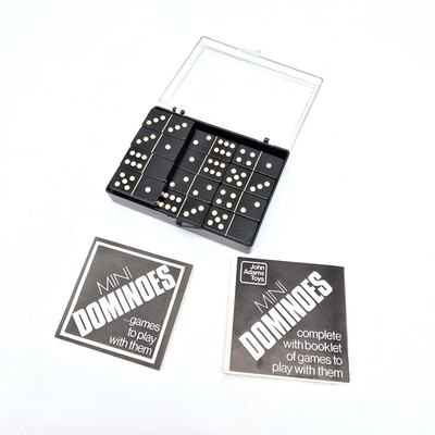 John Adams Mini Dominoes Game Compact Travel Set Fun Family Educational ...