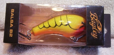 062825 VINTAGE BAGLEY BALSA WOOD LURE BOX SIZE 2 LENGTH 2.5 WEIGHT 1 ...