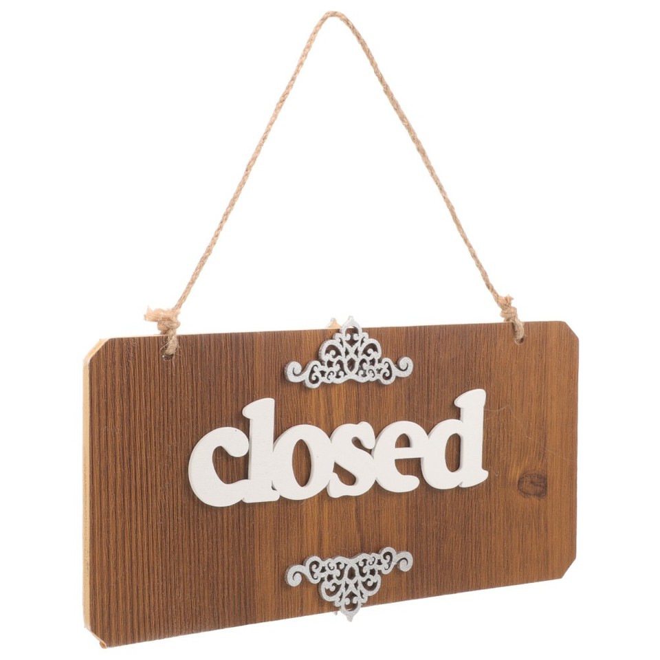 Double Sided Hanging Door Sign Open Closed Slide Opening and Closing ...