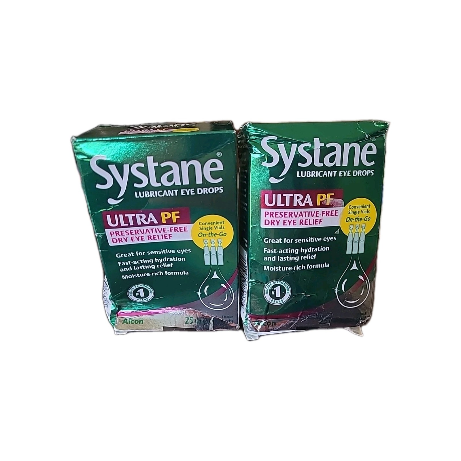 2 SYSTANE ULTRA PF Lubricant Eye Drops - 25 Vials - EXP 09/2026 New ...