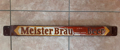 Vintage Peter Hand Chicago Meister Brau Beer Door Push Advertising Sign ...