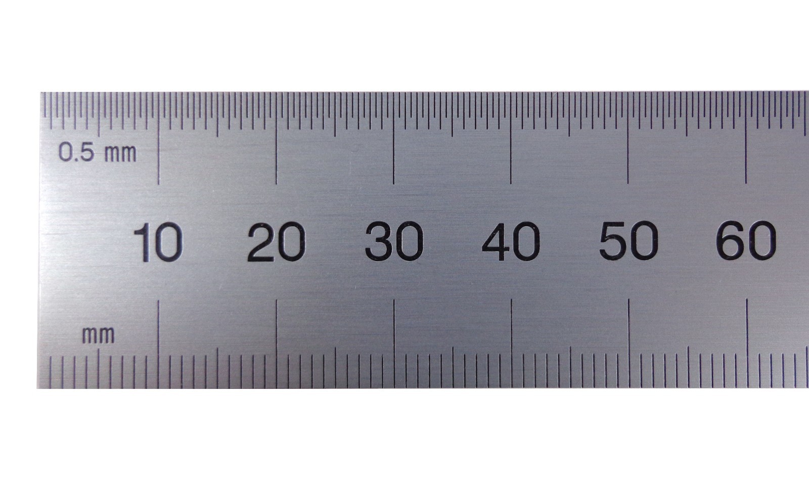 PEC USA 150mm Rigid Satin Metric Machinist Rule /Rule Scale .5mm & mm ...