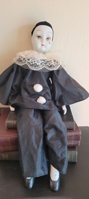Vintage Pierrot Toy Doll porcelain Detailed and Sinister Clown Dummy ...