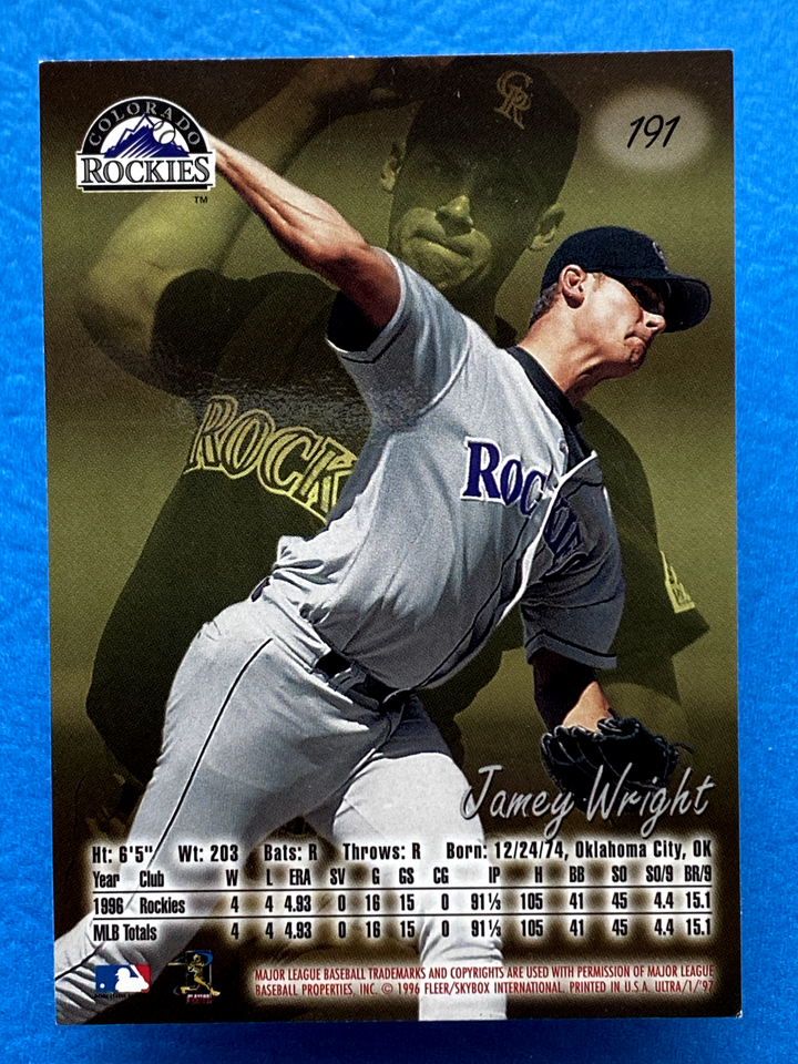 1997 Fleer Ultra Jamey Wright #191 | eBay